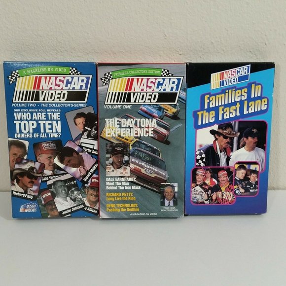 Media | 3 Nascar Video Vhs Volume 1 2 Daytona Top Ten Families In The ...